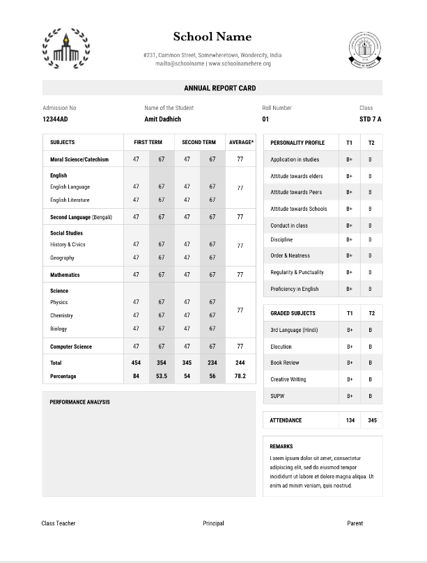 Result or Report Card or Gradebook Software - School Software Pro