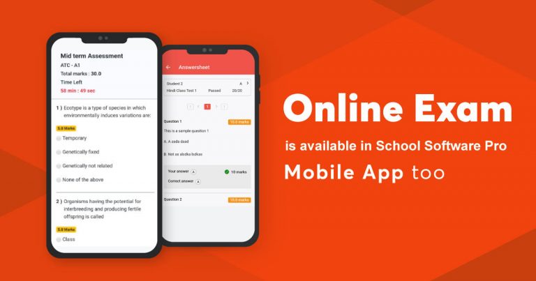 How to attend Online Exam via Mobile App - School Software Pro